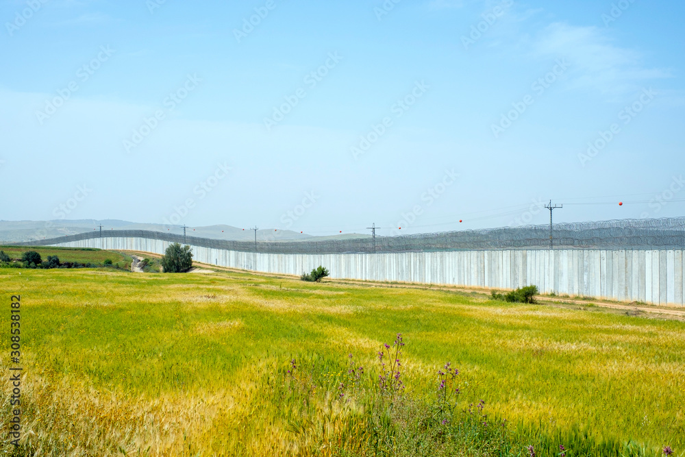 Israeli West Bank Separation Barrier wall, Beit Mirsim, Palestine ...
