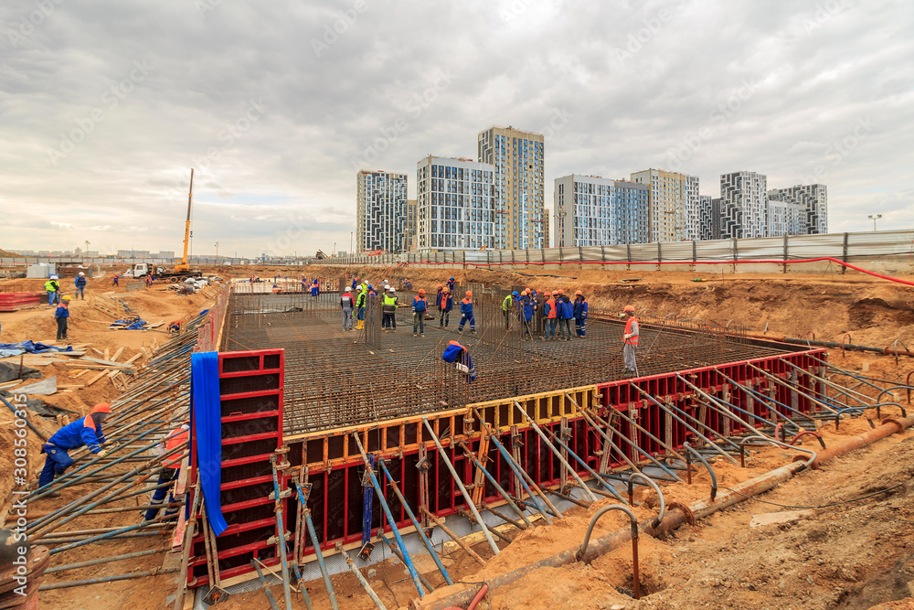 base plate. pit formation of grillage is completed. Forms formwork ...