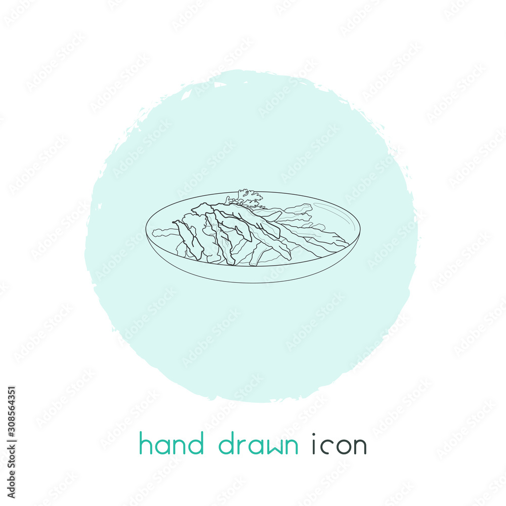 South african biltong icon line element. Vector illustration of south ...