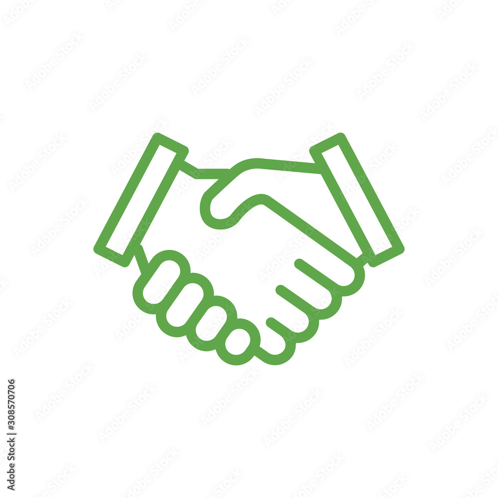 Handshake Icon Green