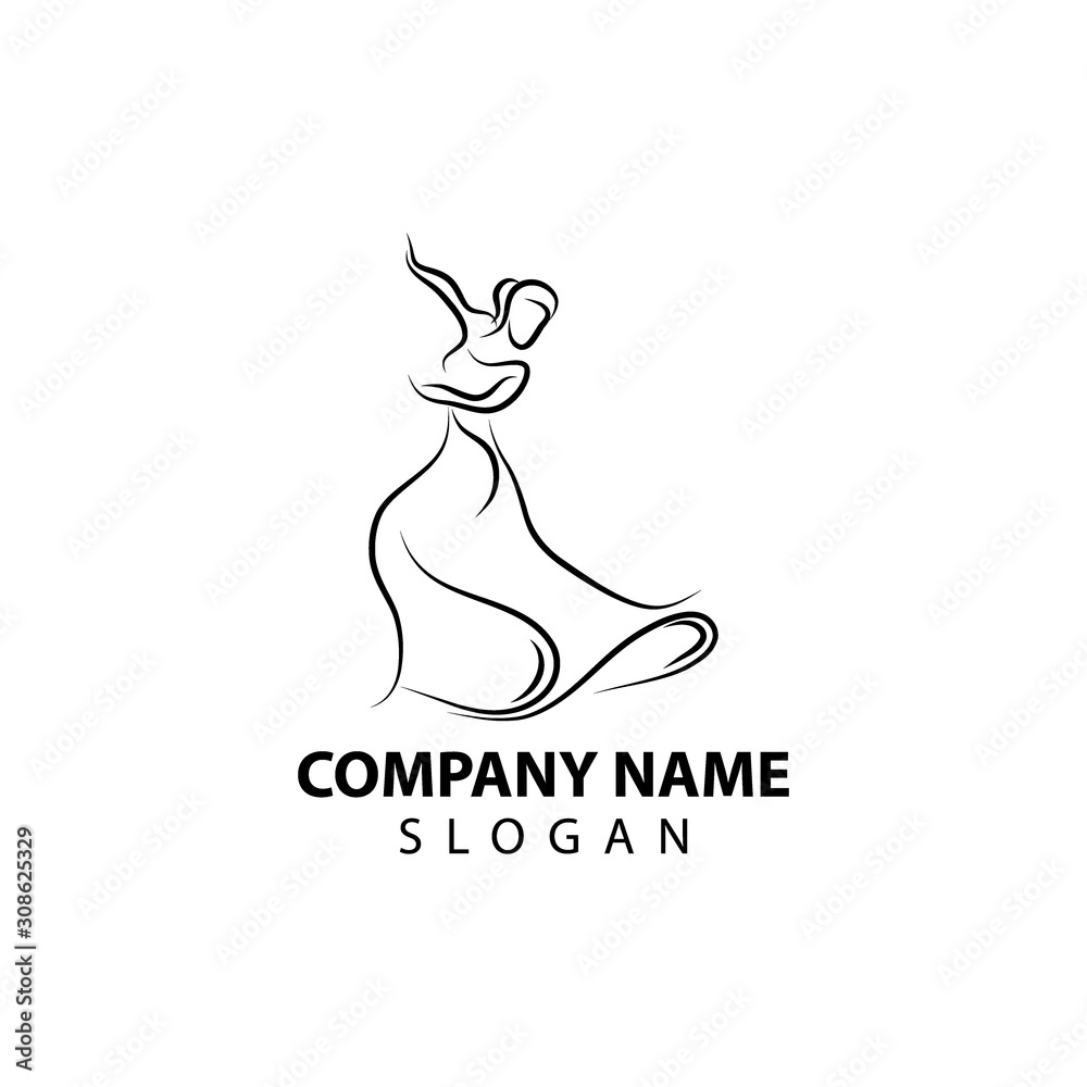 Dance logo. Dance studio logo design. Fitness class banner background ...