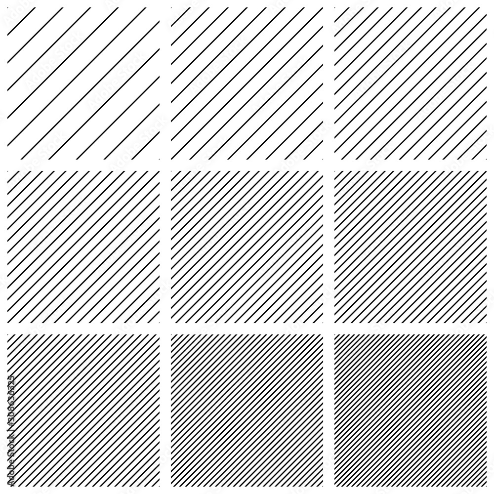 Set square patterns with diagonal lines stripes, vector diagonal ... Set square patterns with diagonal lines stripes, vector diagonal ...