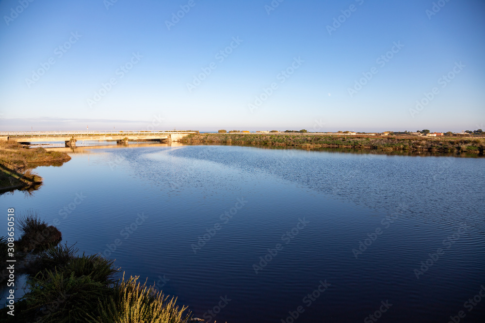 Nature reserve Saline Margherita di Savoia, Apulia, Italy: The salt pan ...