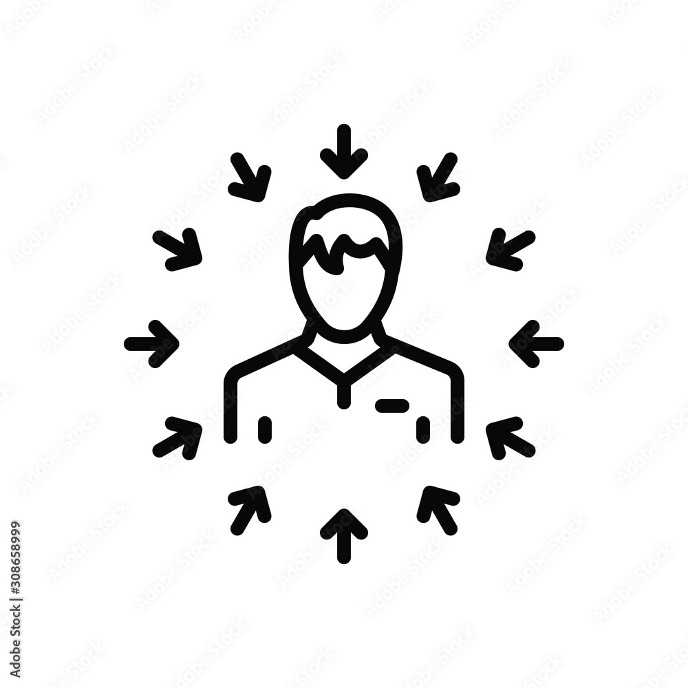 Black line icon for me self Stock Vector | Adobe Stock