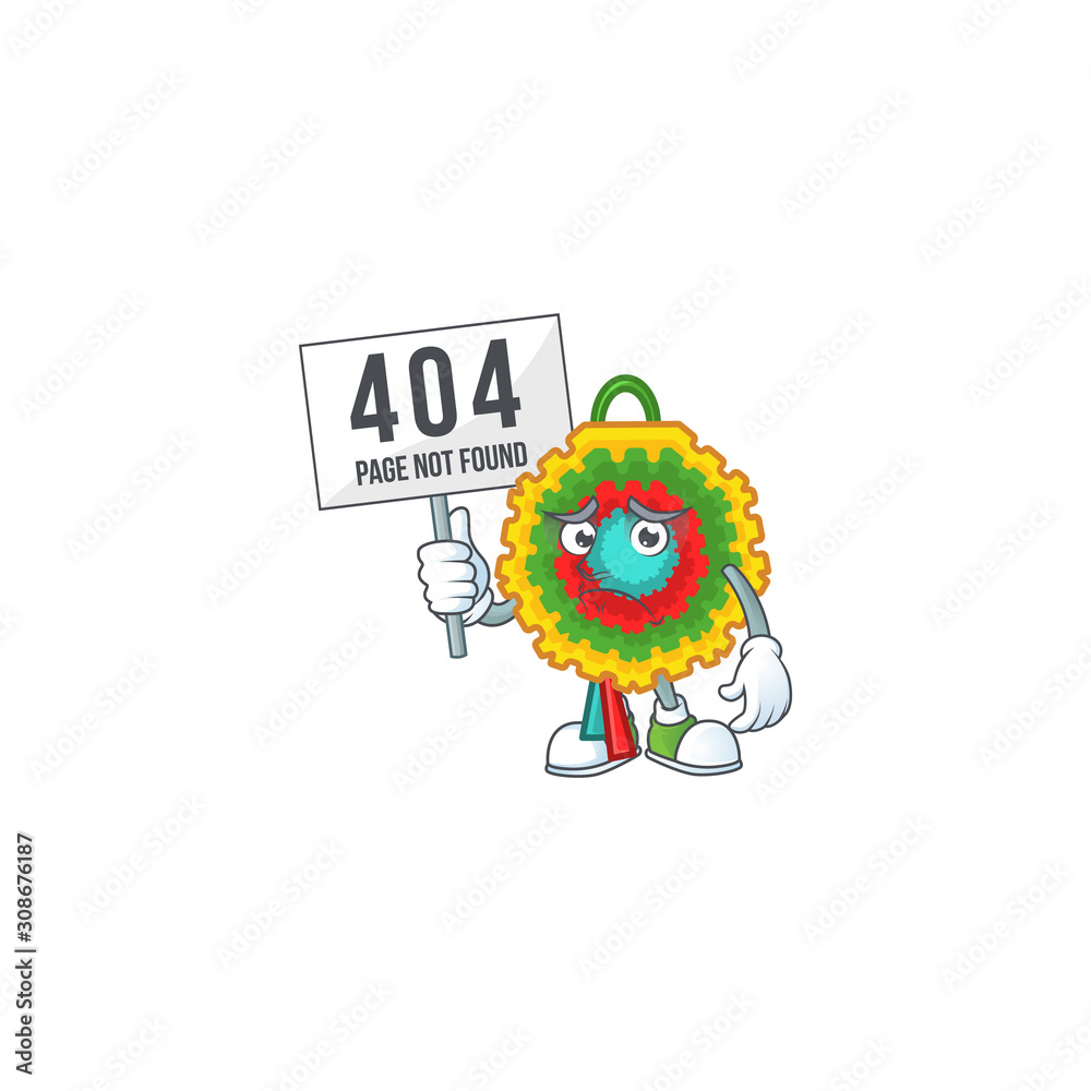 sad cartoon character pinata raised up a board Stock Vector | Adobe Stock