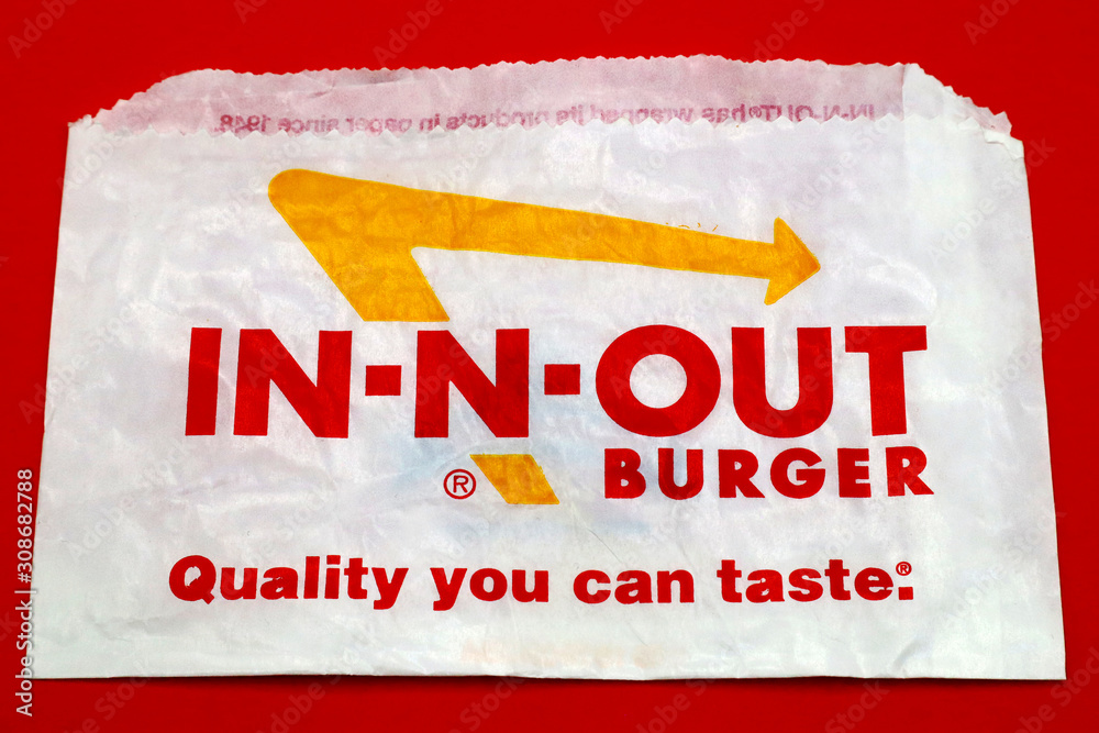 Hollywood, California - December 3, 2019: IN-N-OUT Burger, American ...