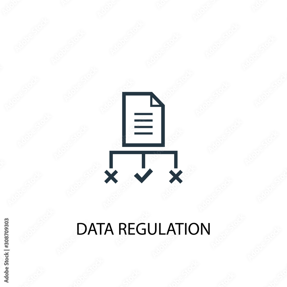 data regulation creative icon. Simple element illustration. data ...