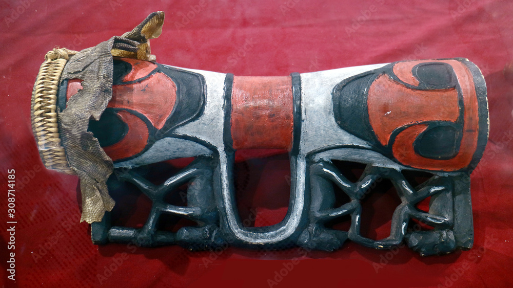 Tifa on red background. Tifa is a musical instrument that originated ...