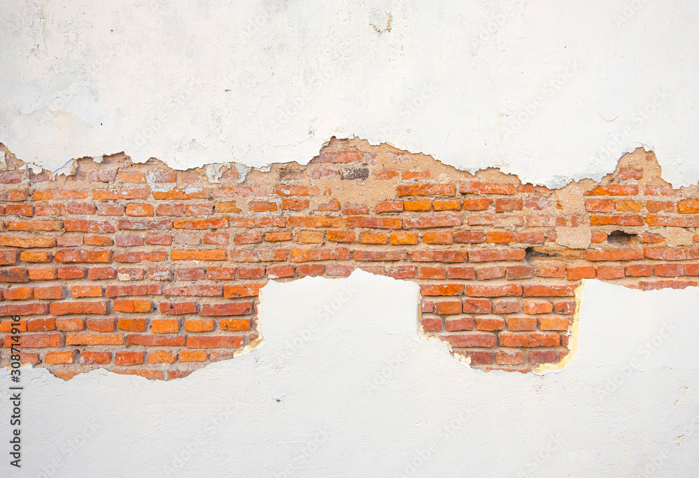 Wall the style vintage white background of old cement brick texture has ...