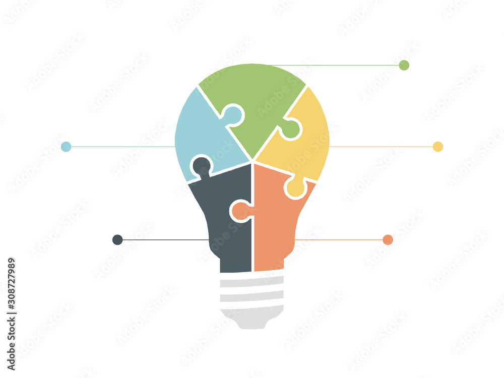 jigsaw puzzle or autism puzzle piece symbol flat vector icon for apps ...