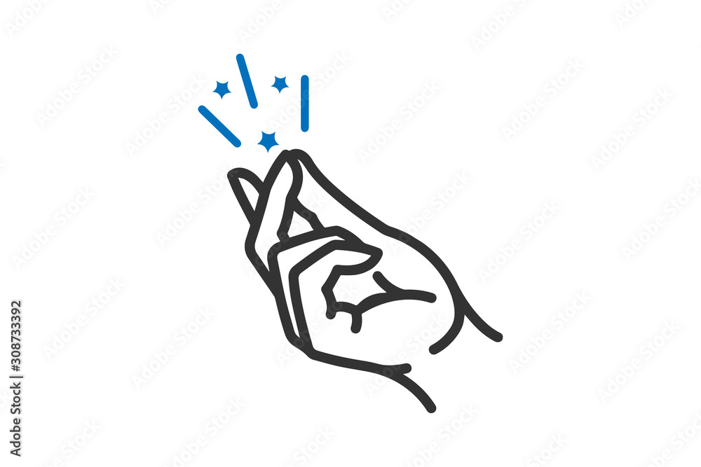 Easy icon, finger snapping icon vctor Stock Vector | Adobe Stock