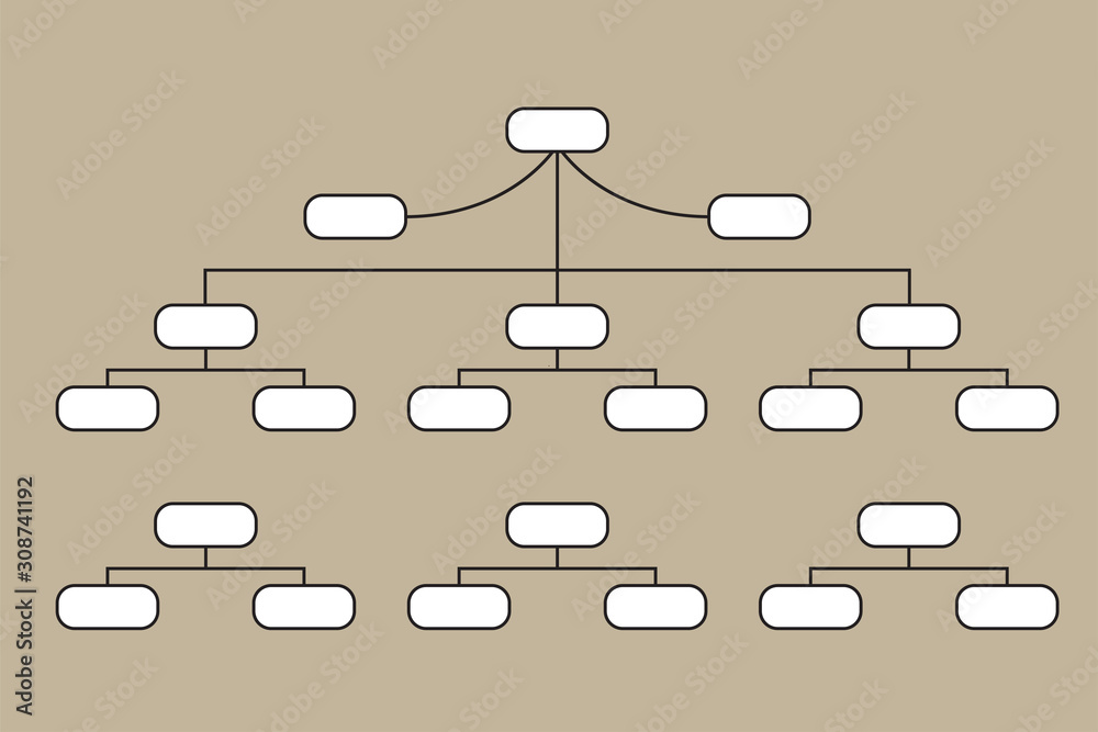 Organization Chart Infographics Stock Vector | Adobe Stock