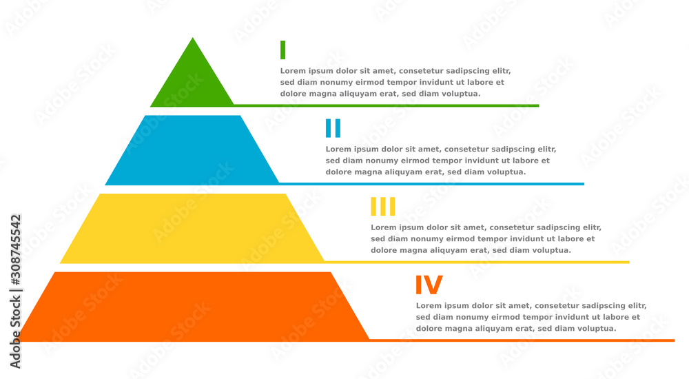 Pyramid infographic chart Stock Vector | Adobe Stock