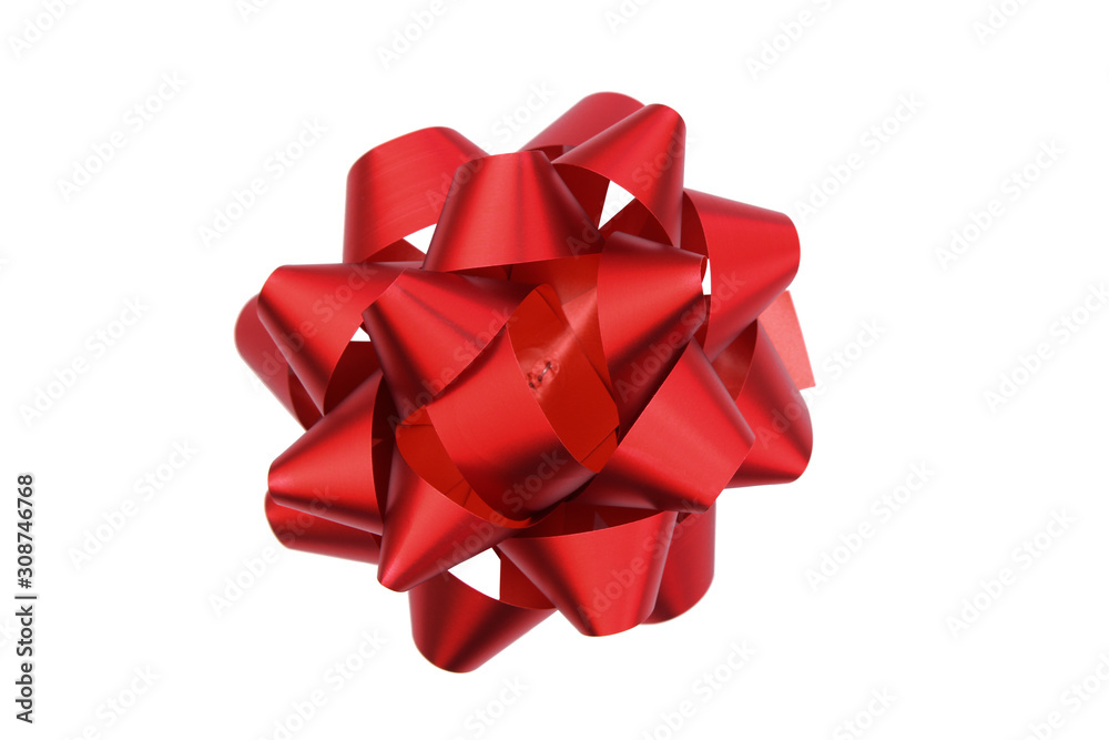 Red ribbon on isolated Stock Photo | Adobe Stock