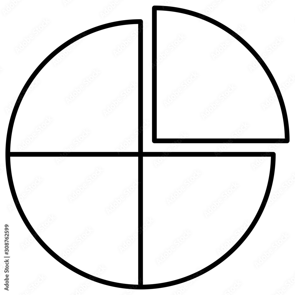 Four parts Stock Vector | Adobe Stock