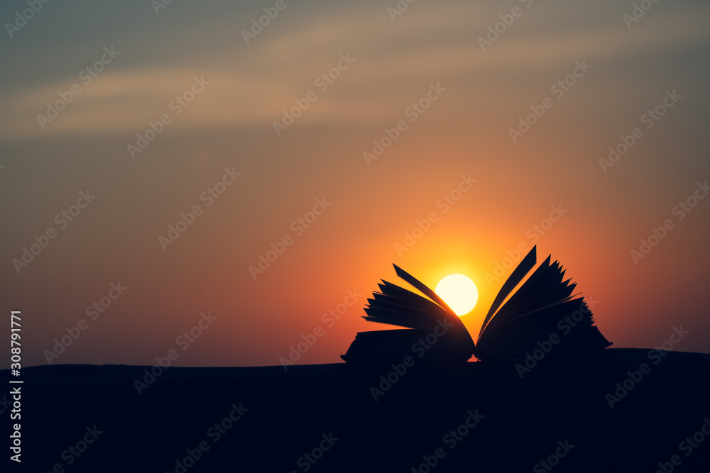 Open Book Bible on wood background outdoor God's promises in daily life ...