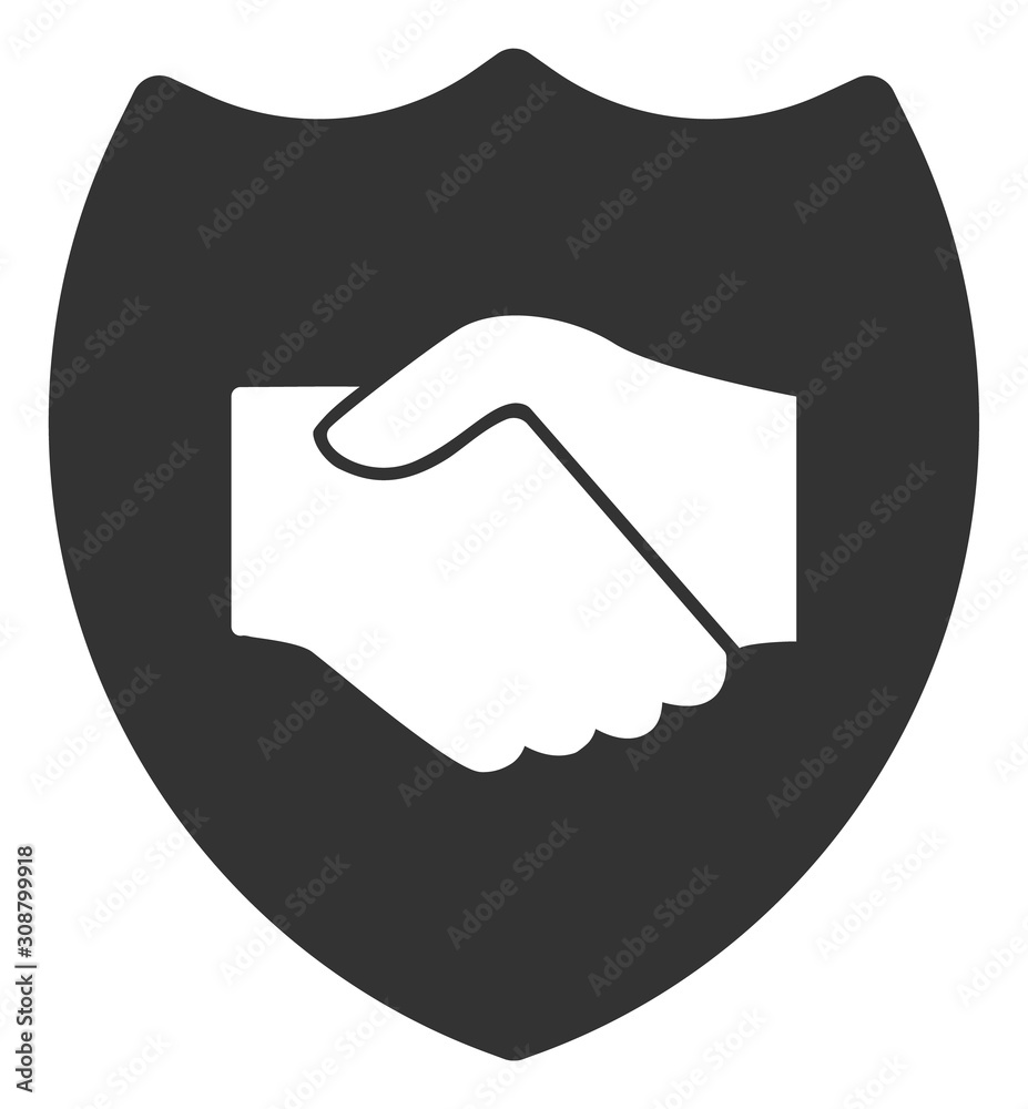Trust vector icon. Flat Trust pictogram is isolated on a white ...