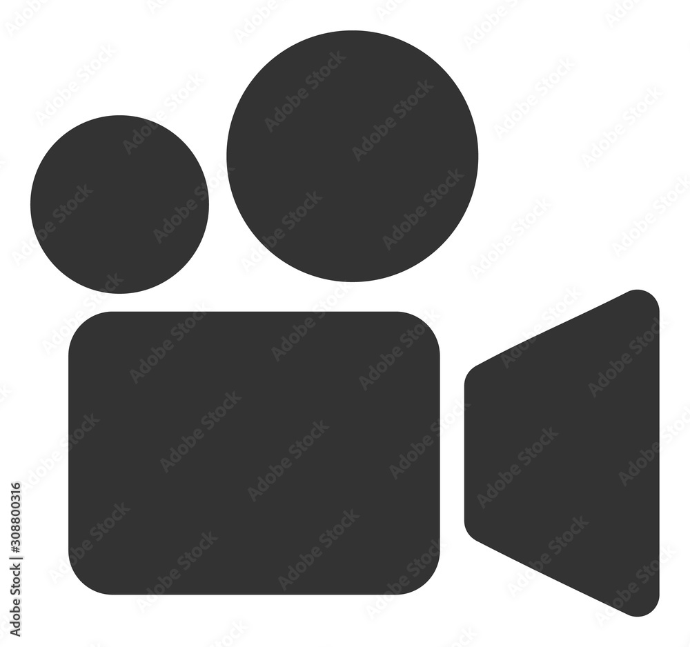 Video camera vector icon. Flat Video camera symbol is isolated on a ...