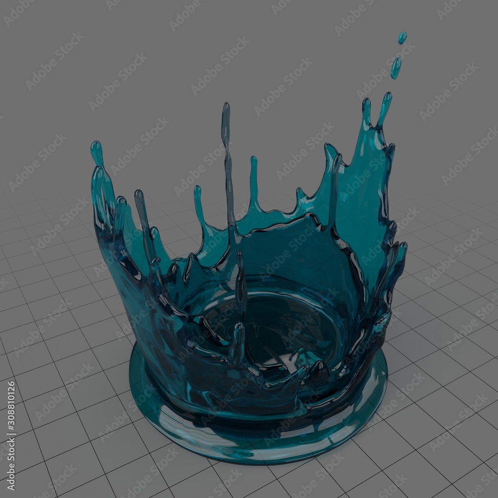 Liquid splash Stock 3D asset | Adobe Stock