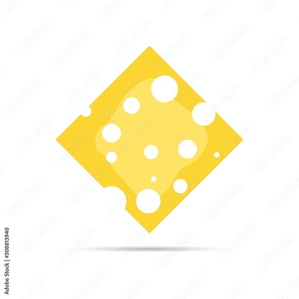 cheese icon. slice of cheese in the cut. Vector Stock Vector | Adobe Stock