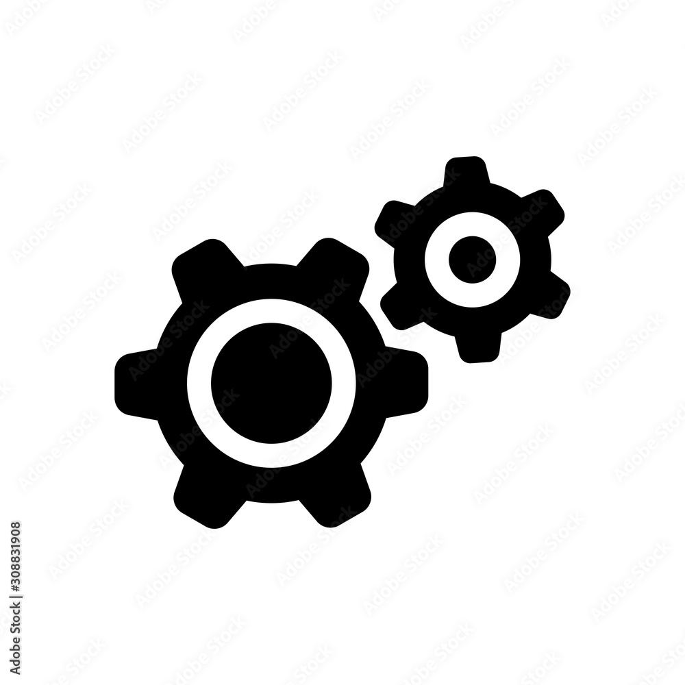 Gears icon, system settings symbol. Cogwheel pictogram. Stock Vector ...