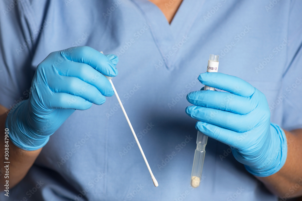Nurse Holding Culture Swab Stock Photo | Adobe Stock