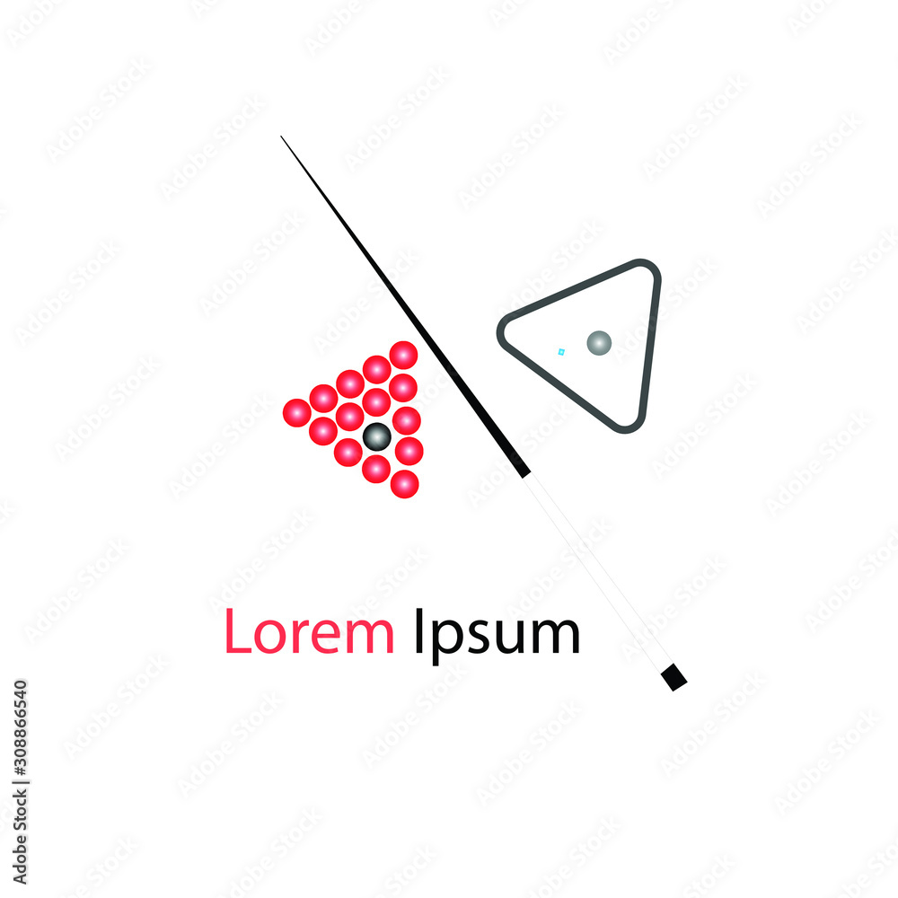 billiard logo vector icon. billiard badge symbol Stock Vector | Adobe Stock