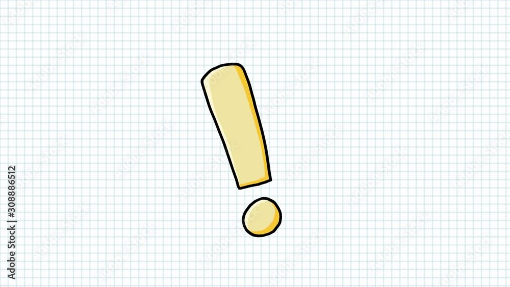 Ausrufezeichen Animation Cartoon Stock Video | Adobe Stock