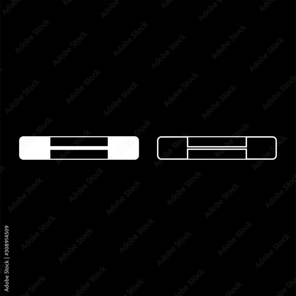 Electric fuse circuit symbols Overload protection Fusible element icon ...