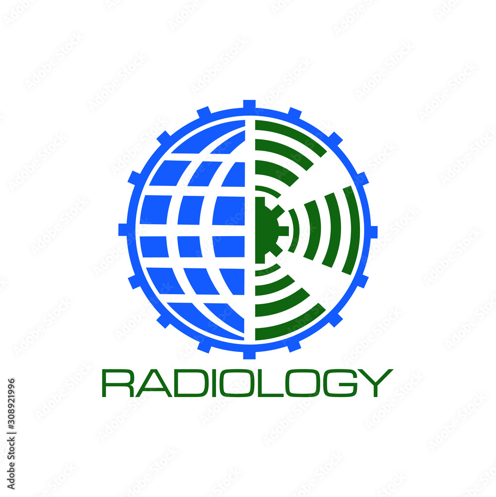 Globe and ray shapes for logo design - radiology vector de Stock ...