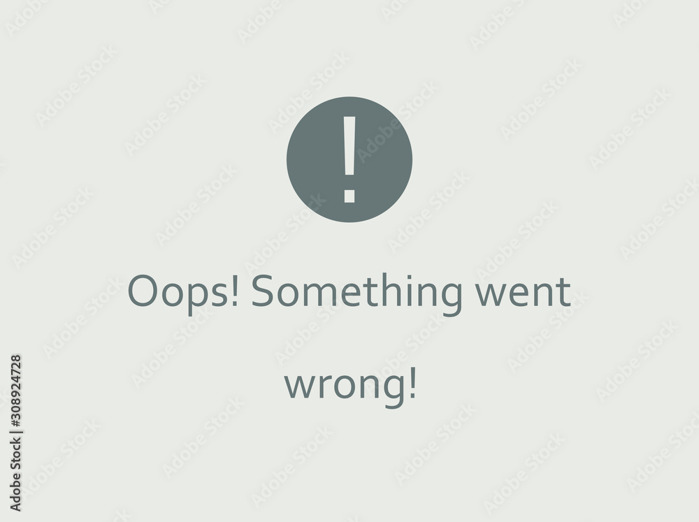 Oops Something went wrong. Error web page concept template. Failure ... Oops Something went wrong. Error web page concept template. Failure ...