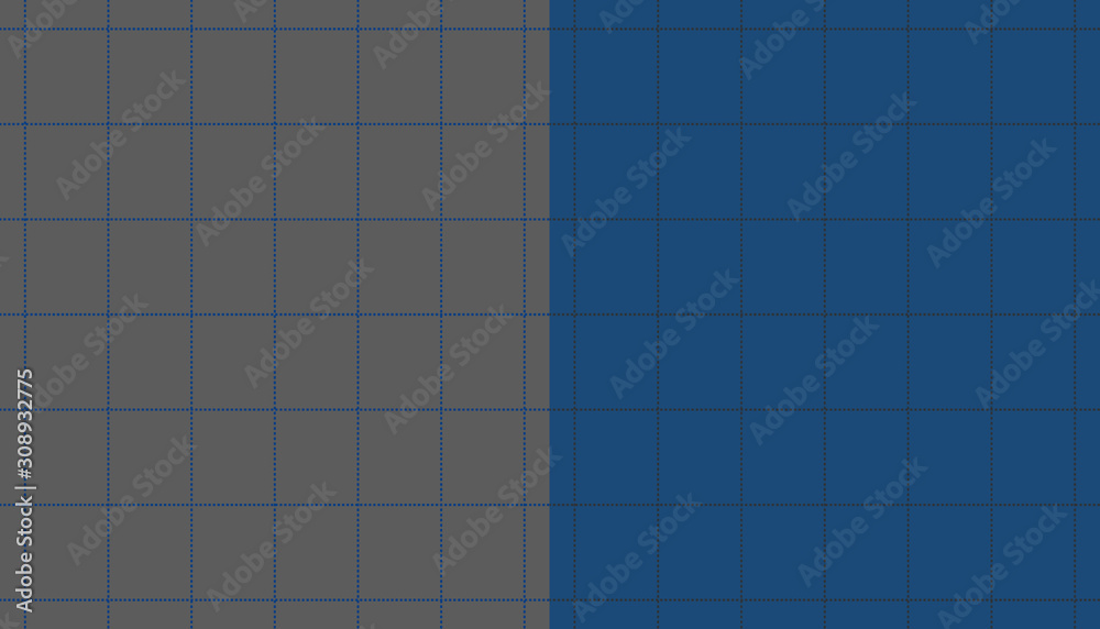 Classic blue and grey square grid paper dotted line surface closeup ...