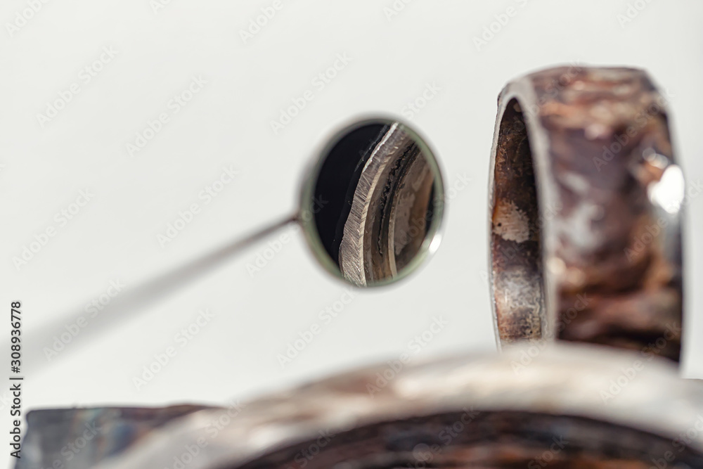 Visual inspection of the inner surface of welded parts by means of ...