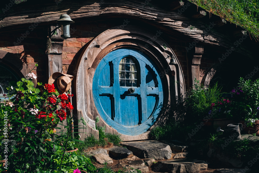 New Zealand, Matamata, Hobbiton movie set Stock Photo | Adobe Stock