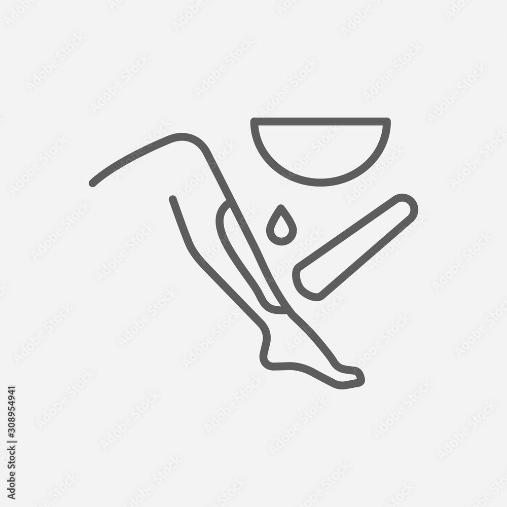 Waxing icon line symbol. Isolated vector illustration of icon sign ...