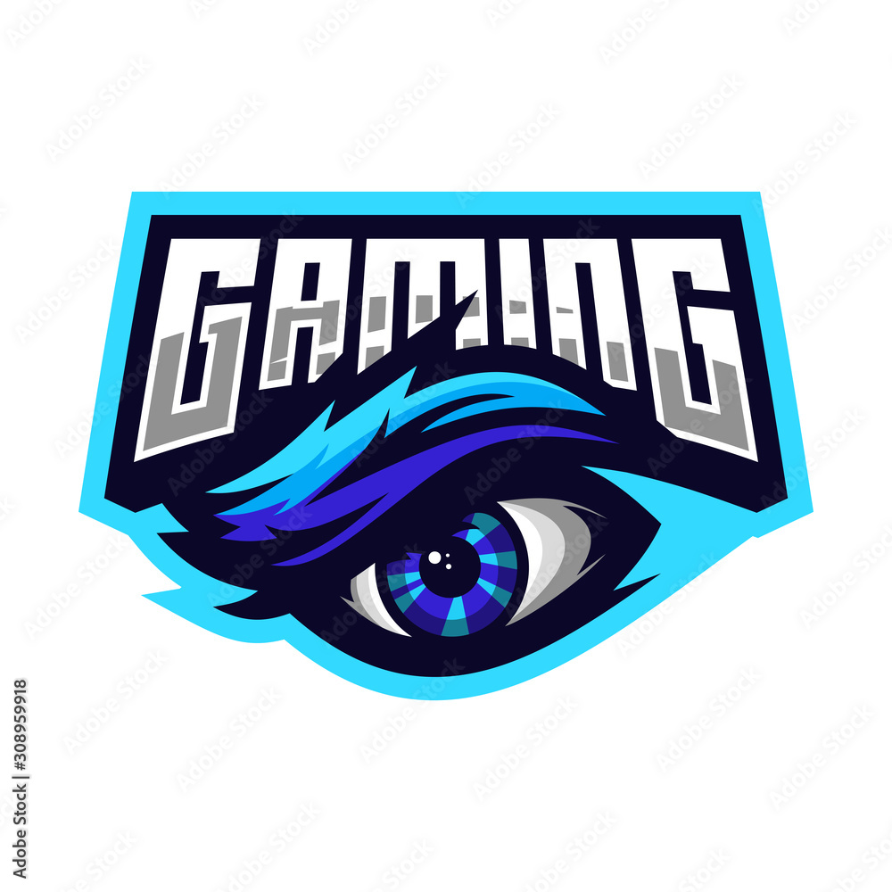 Eye sport e-sport mascot gaming logo Stock Vector | Adobe Stock