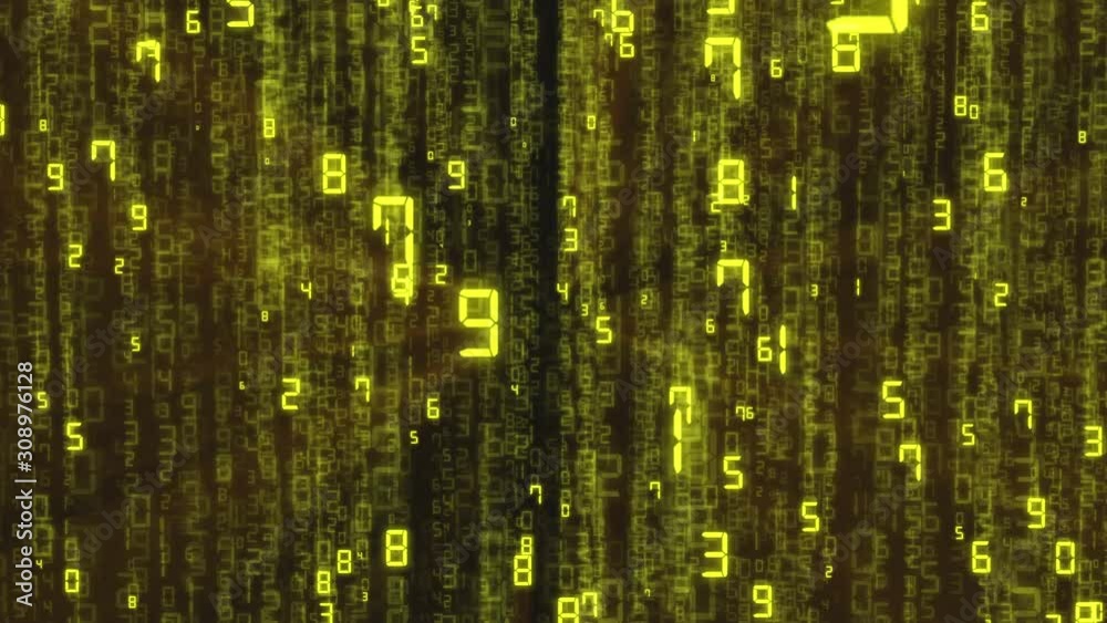 Abstract binary background, number streams, matrix effect. Stock Video ...