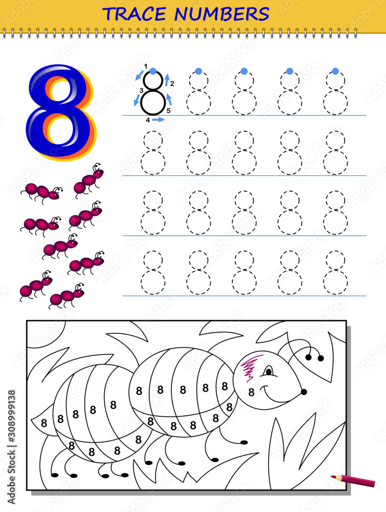 Coloring Pages Counting Numbers For Kids