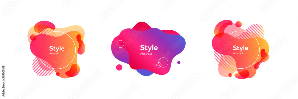 Composition of fluid blobs for card background. Design template for logo, flyer or presentation ...