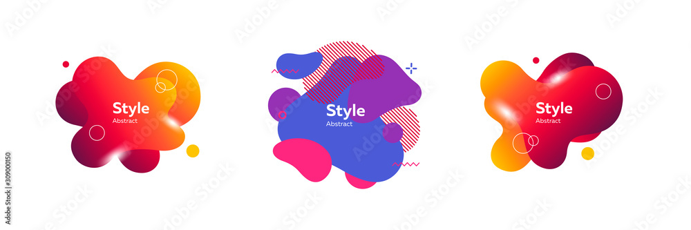 Modern composition of abstract blobs for card background. Design ...