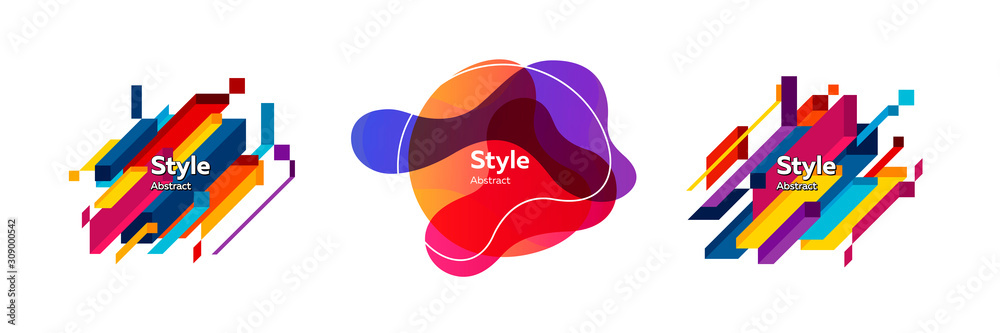 Modern composition of stylish abstract geometric figures. Design ...