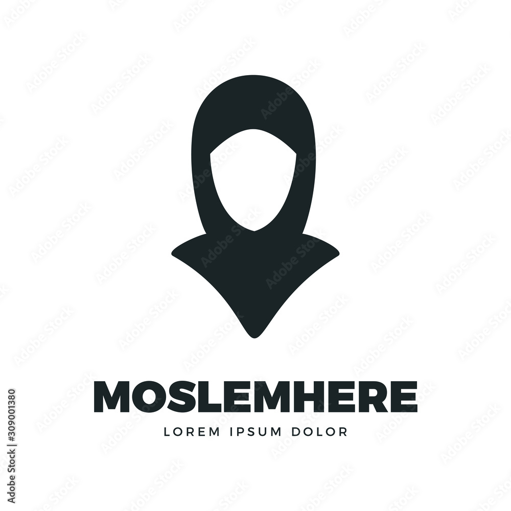 Muslim female avatar. Isolated Vector Illustration Stock Vector | Adobe ...