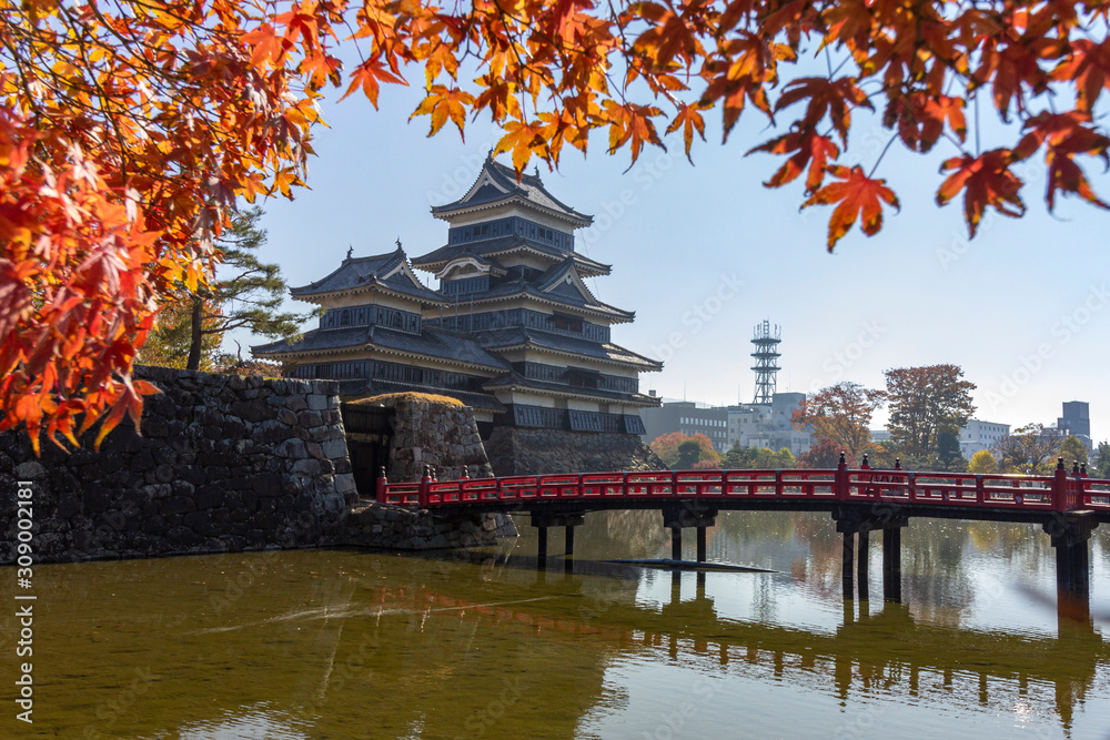 Matsumoto castle, a designated National Treasure of Japan, and the ...