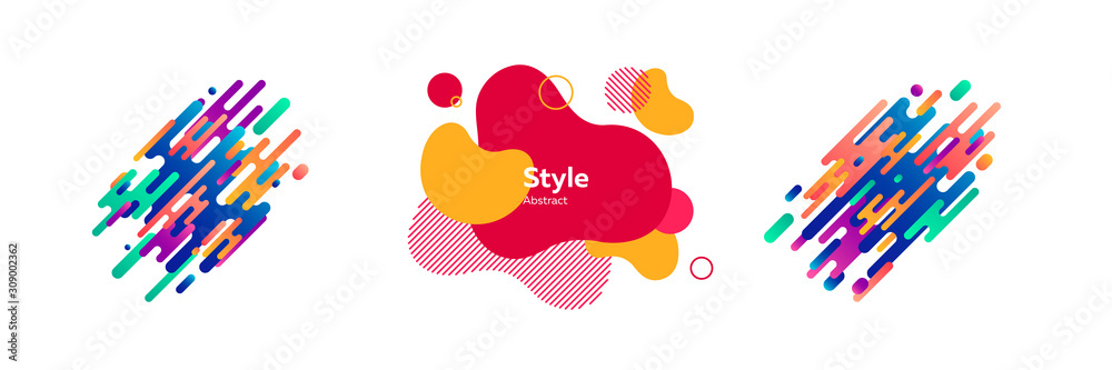 Set of unique geometric designs. Design template for logo, flyer or ...