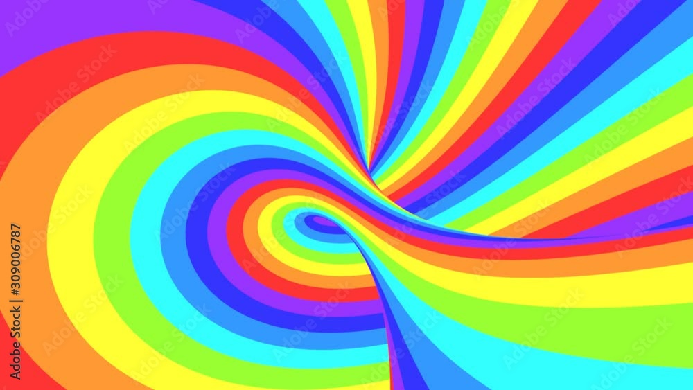 Spectrum psychedelic optical illusion. Abstract rainbow hypnotic ...