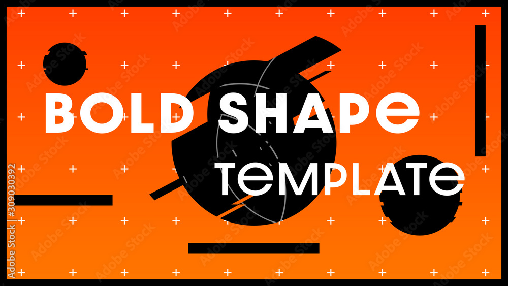 Bold Shape Title Template Stock Template | Adobe Stock