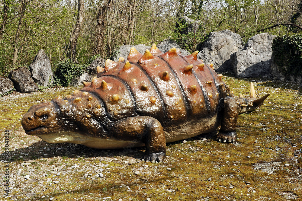 Model of Scolosaurus Dinosaur Outdoor Theme Park Stock Photo | Adobe Stock