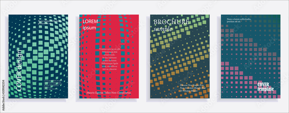 Minimalistic cover design templates. Set layouts of books covers ...