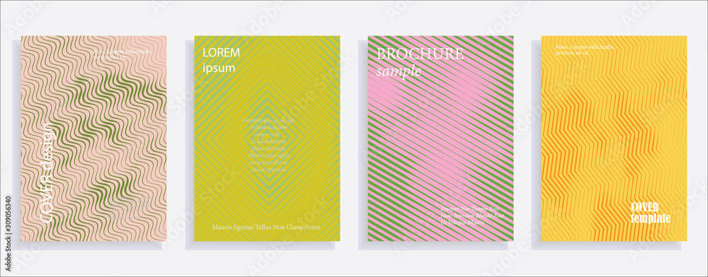 Minimalistic cover design templates. Set of layouts for covers of books ...