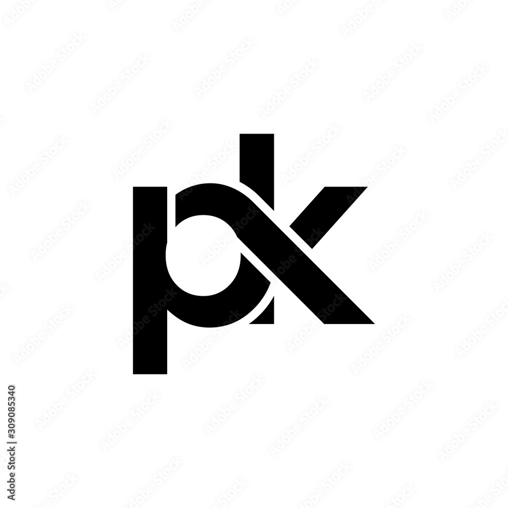 PK logo. Company logo. Monogram design. Letters P and K. Stock Vector ...